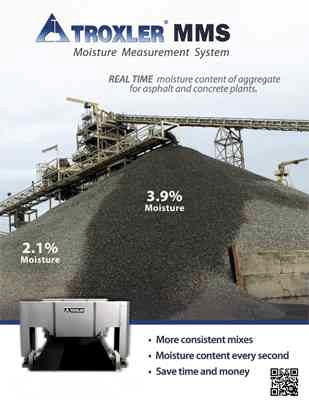 Continuous Real-Time Aggregate Moisture Content Readings