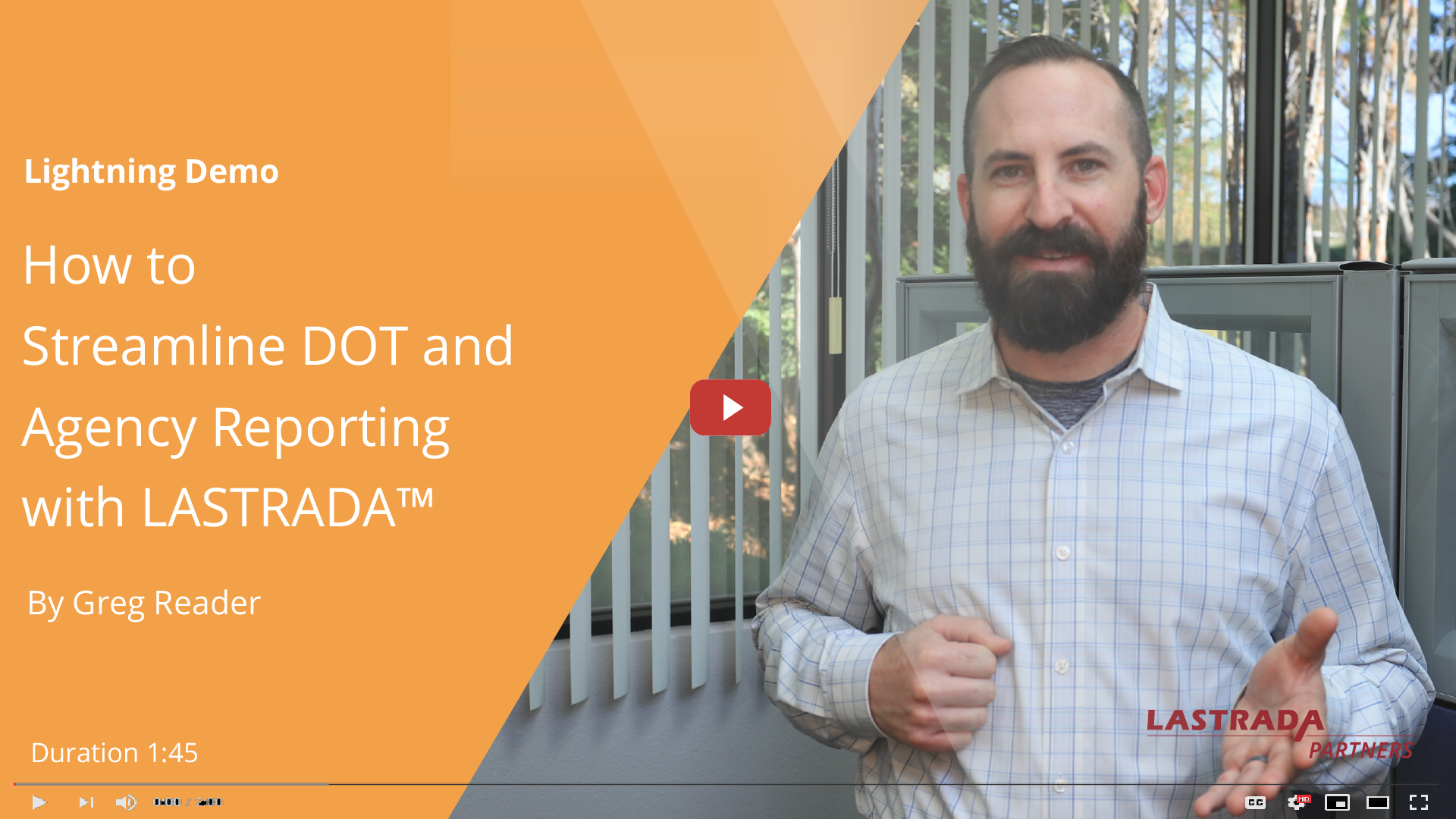 How to Streamline Agency and DOT Reporting with LASTRADA™